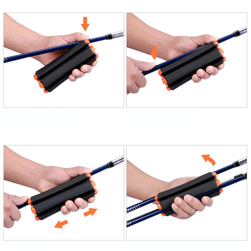 AGARES Golf Club Fixed Storage Device Portable Operation Simple Fixed Support Fixture (Black Orange)