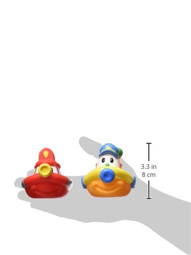 Nuby 2-Pack Tub Tugs Floating Boat Bath Toys, Colors May Vary, (Pack of 2)