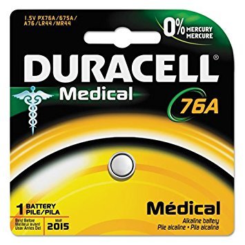 DURACELL Alkaline Medical Battery, 76/675, 1.5V, 1/EA