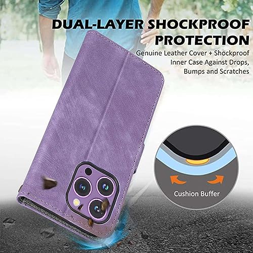 Case Compatible with Infinix Hot 20 5G X666 X666B,Case with Card Slot.Wallet Design,RFID Protection.Standable Flip Case Purple