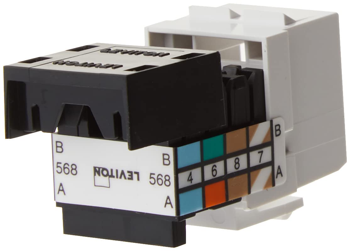 Leviton 41108-RW5 Category 5 QuickPort Connector, CAT 5, White