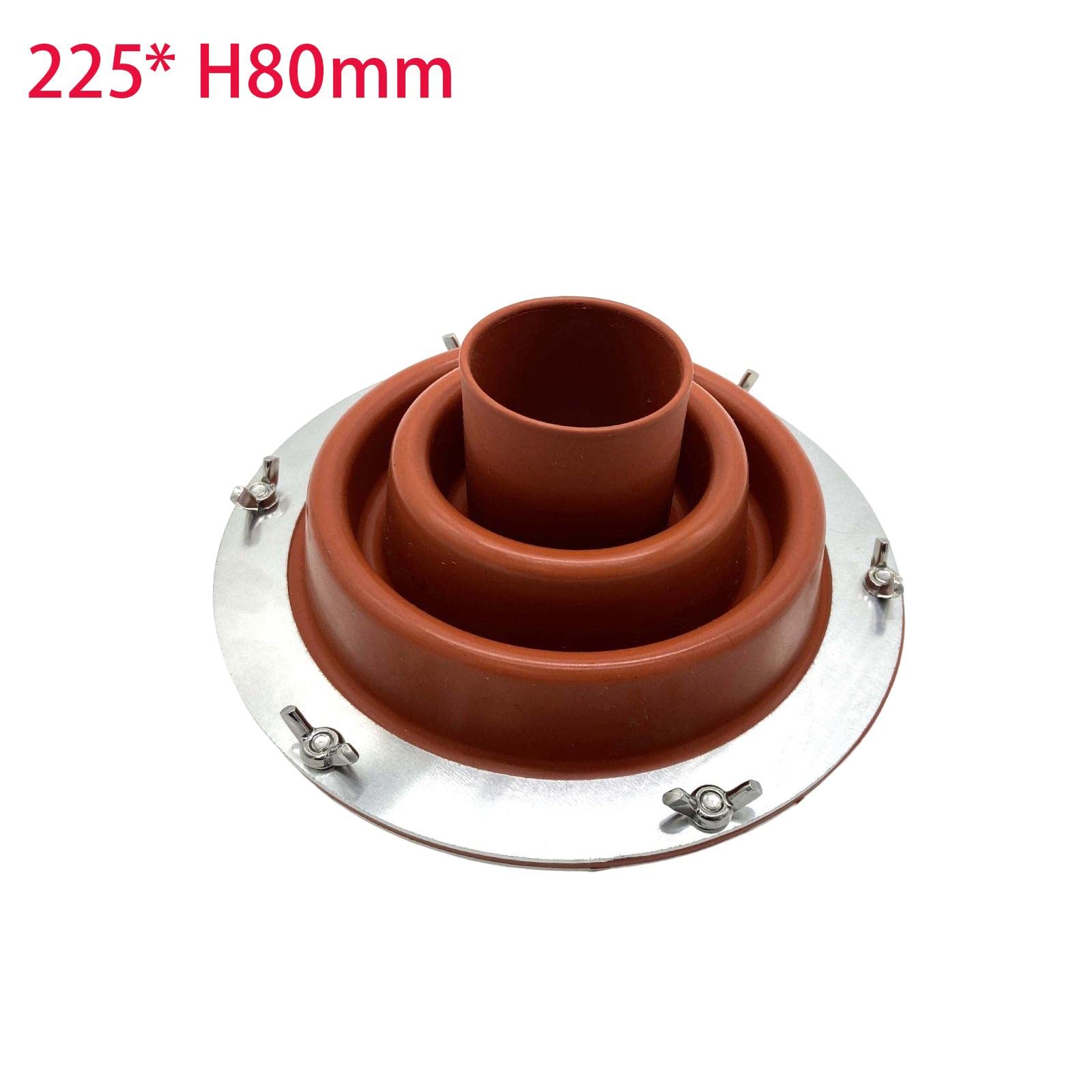 Amagogo Hot Tent Stove Jack Flexible Tent Flue Jack Chimney Fire Resistant Pipe Vent Suits 75-133mm Diameter Pipes Round Base Flue Flashing Kit