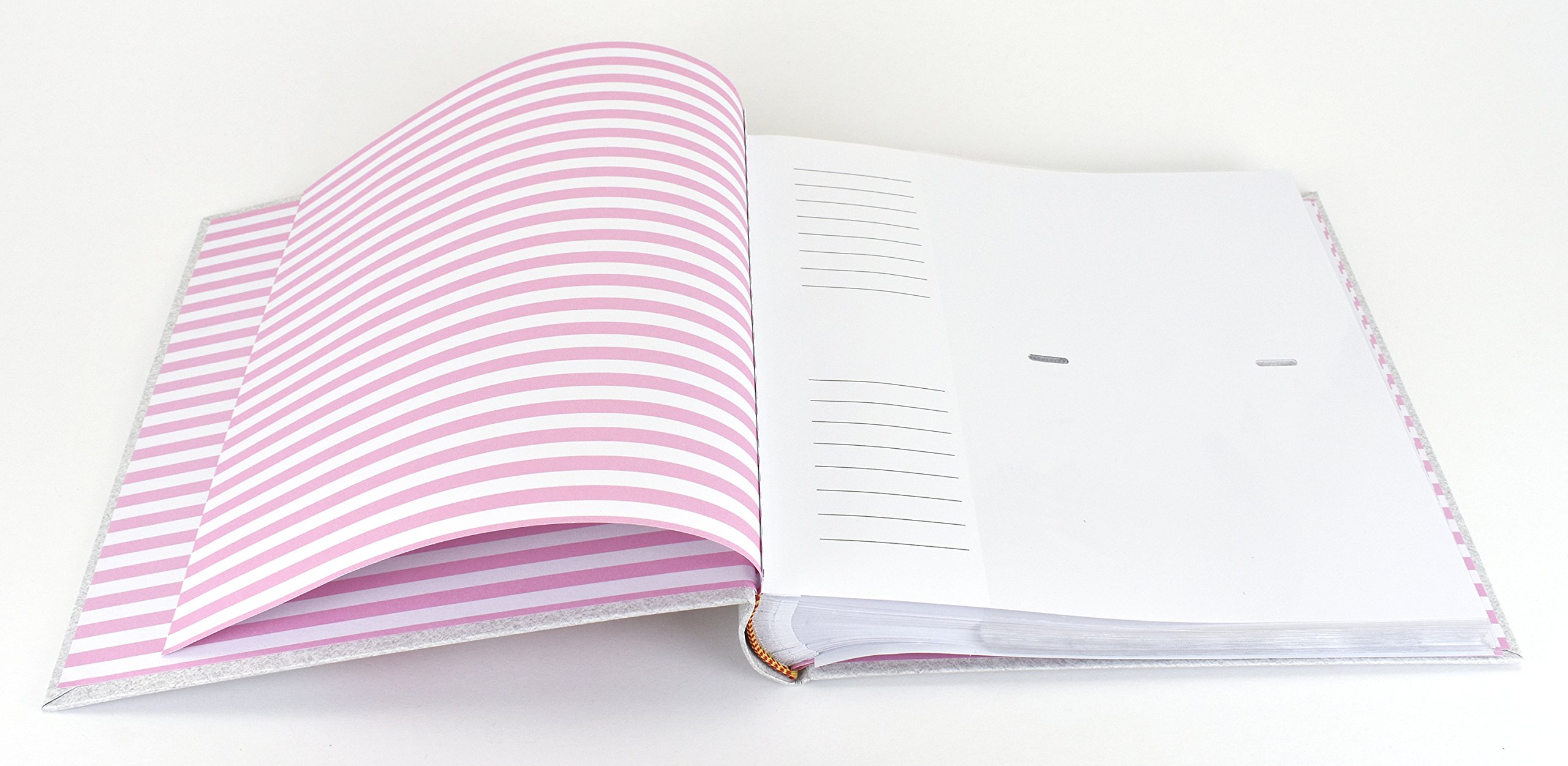 MCS 200-Pocket Baby 4x6 Photo Album with Writing Space, 8.5 x 8.5 Inches, Baby Pink Elephant