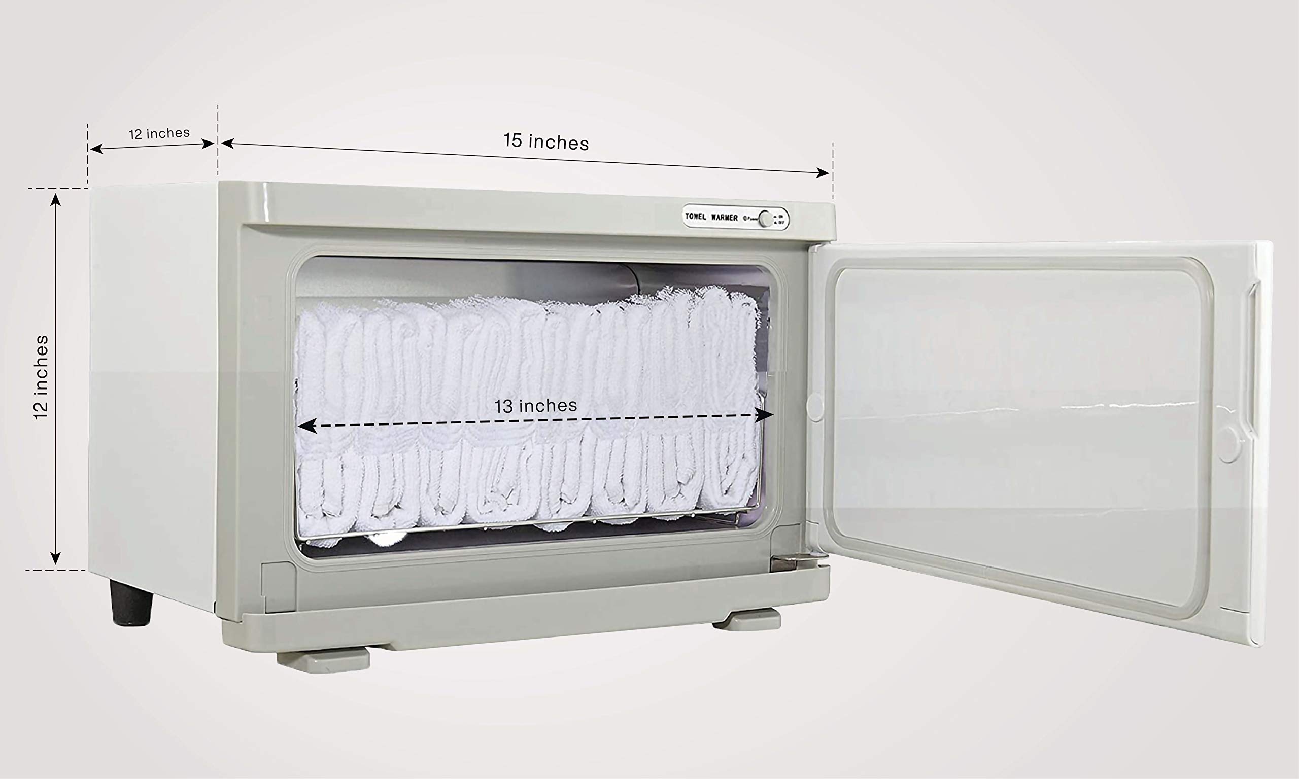 Pursonic Professional Towel Warmer with UV Sterilizer - 8L Premium Towel Warmer 360 Heating with Separate Water Tank - Aluminum Interior for Bathroom, Spa, Salon & Home (White)