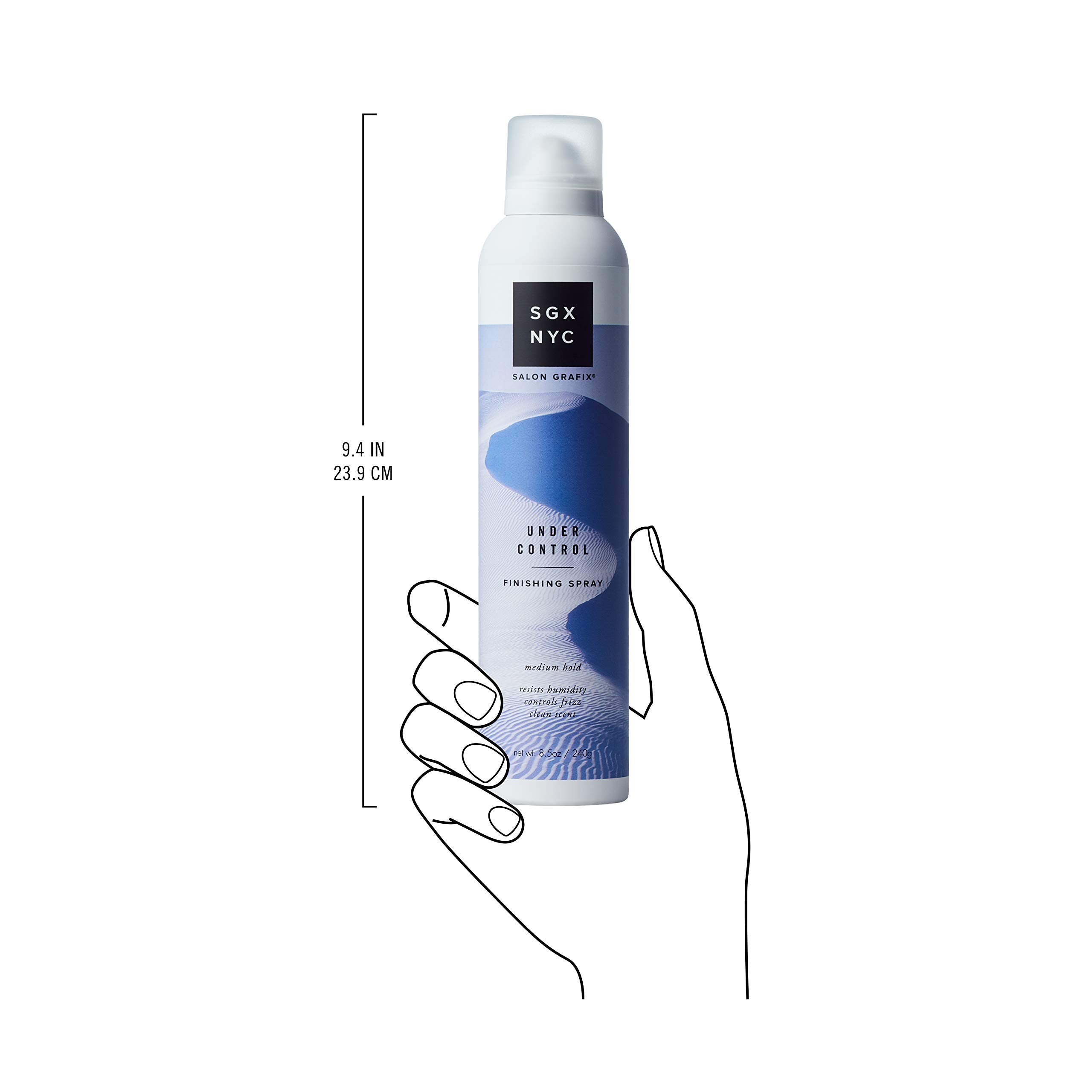 SGX NYC, Under Control, Medium Hold Finishing Spray for Long Lasting Hold (8.5 Ounce), 1 Pack