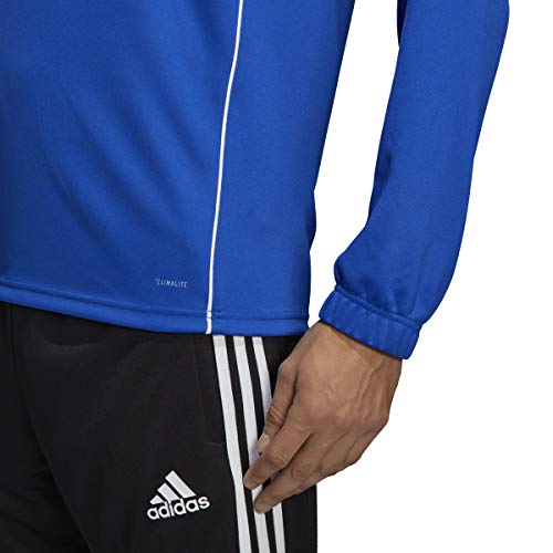 adidas Men's Core 18 Soccer Training Sweatshirt, Bold Blue/White, Large
