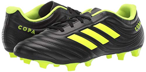 adidas Men's Copa 19.4 Firm Ground, Black/Silver Metallic/Solar Yellow, 9 M US