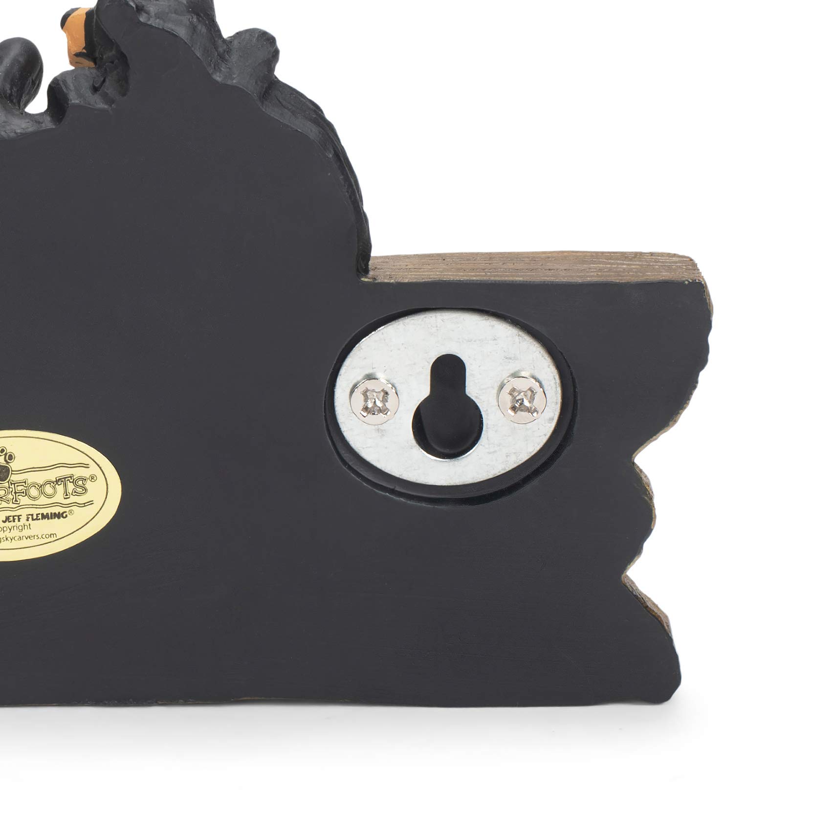 Black Bear Family 3.5 x 7.5 Hand-cast Resin Figurine Key Holder