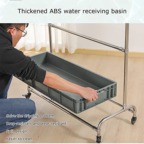 AUNEVN Movable Hand Trucks Floor-Standing Broom and Mop Rack,Cleaning Tool Cart,Broom Holder Organizer,Mop Rack Tool Rack,Stainless Steel Storage Racks,