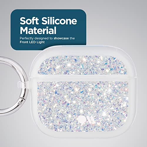 Case-Mate Airpods Case 3rd Generation w/Keychain Ring [Wireless Charging Compatible] Twinkle Stardust case for Apple Airpods 3rd Generation [Front LED Visible] Anti-Scratch Shockproof AirPods 3 Case