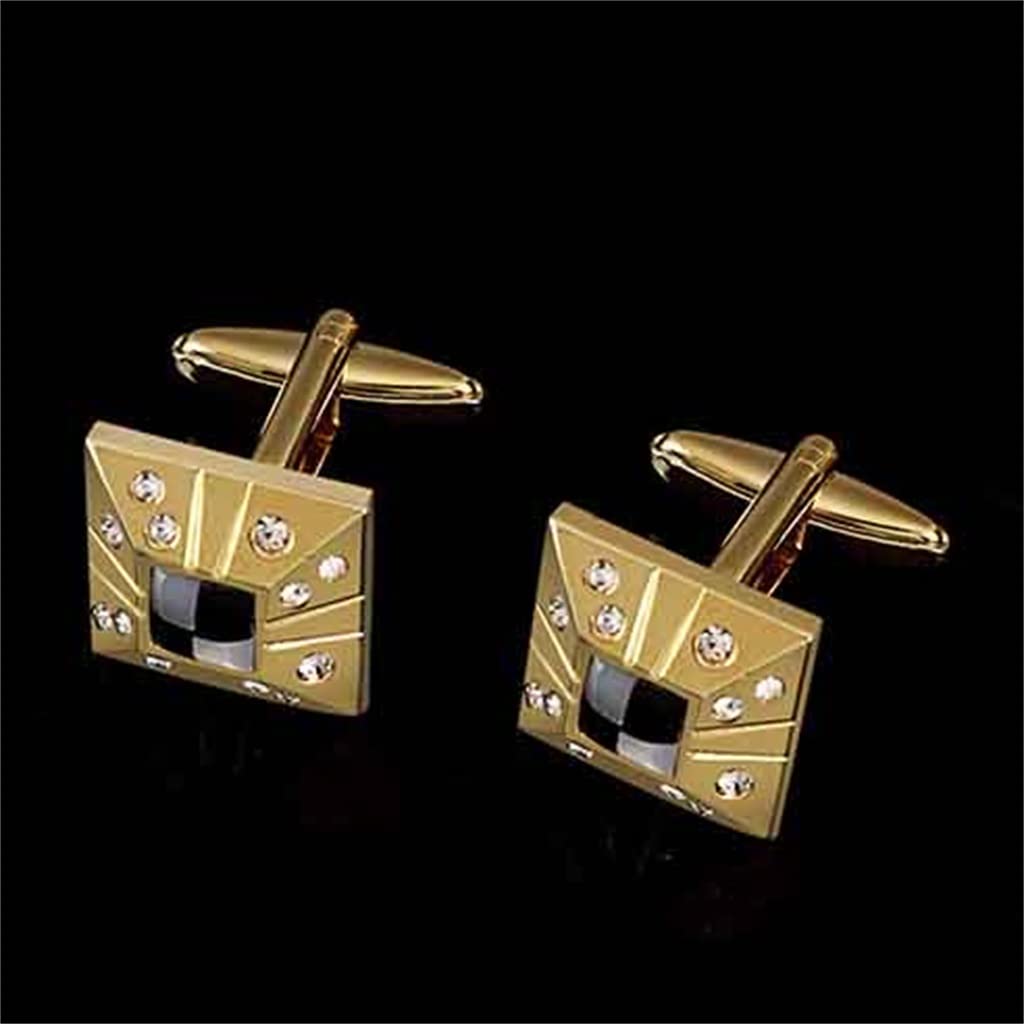 ADKHF Men's Cuff Stud Party Tie Clip Cufflink Set French Shirt Business Party Party Pin (Color : A, Size