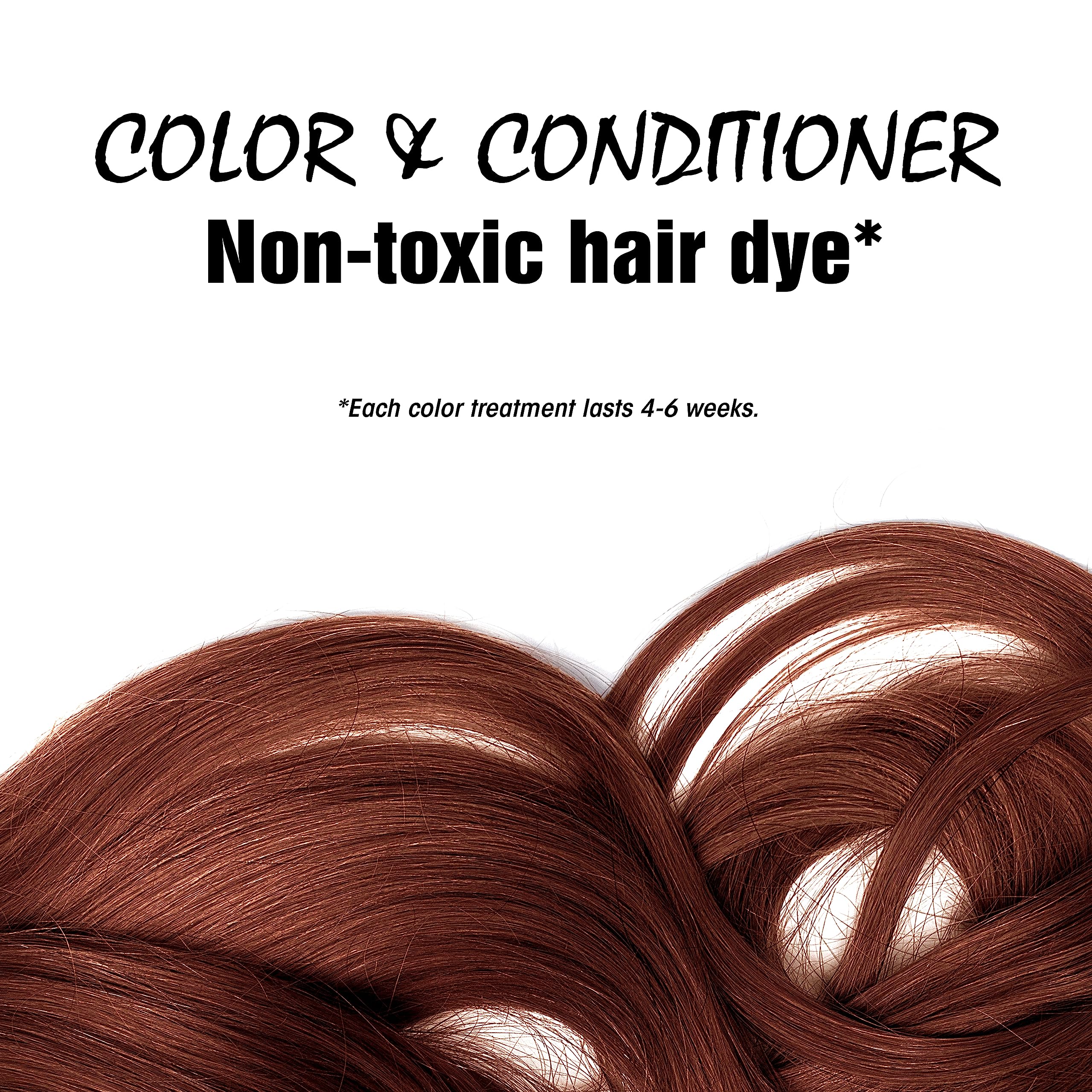 Light Mountain Mahogany Hair Dye - Organic, Chemical-Free, Semi-Permanent for Men/Women, with Henna Leaf Powder and Botanicals, 16 Oz