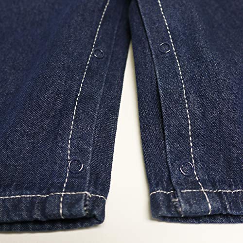 John Deere baby boys Newborn Denim Overall Bib, Denim, 12 18 US