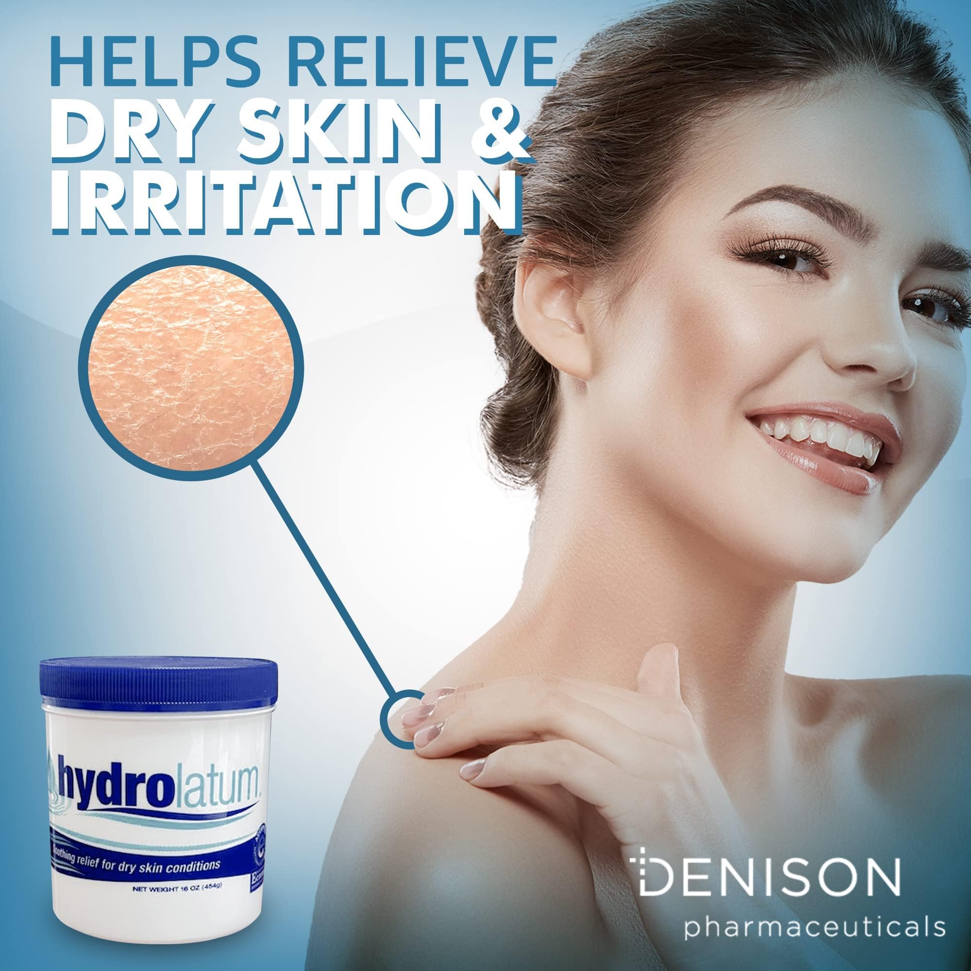 Hydrolatum Moisturizing Cream - Body Lotion for Sensitive, Extra Dry Skin, Nourishing Cream for Women & Men - 1LB