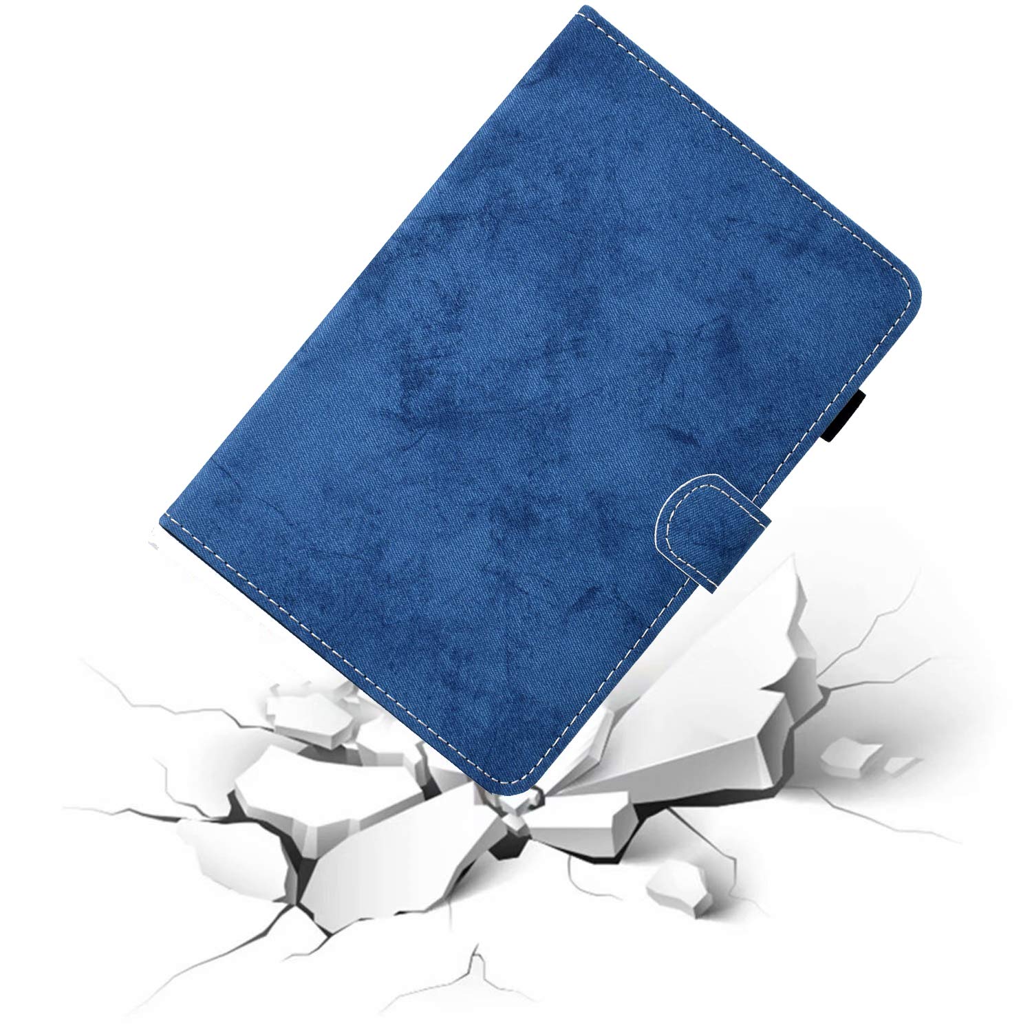 Samsung Galaxy Tab A 8.0 SM-T350 / T355 Case, MonsDirect Smart Denim Slim Wallet Case Protective Kickstand Auto Wake/Sleep Cover for Galaxy Tab A 8.0 inch Tablet SM-T350 / T355 2015 Release, Blue