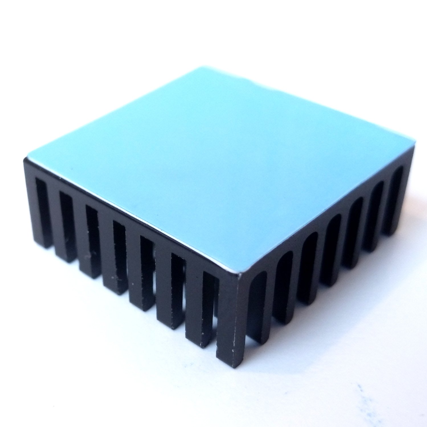 Easycargo 10pcs 25mm Heatsink Kit 25x25x10mm + 3M 8810 thermal conductive adhesive tape, cooler Aluminum Heat Sinks for cooling Raspberry Pi 4 GPU IC Chips LED (25mmx25mmx10mm)