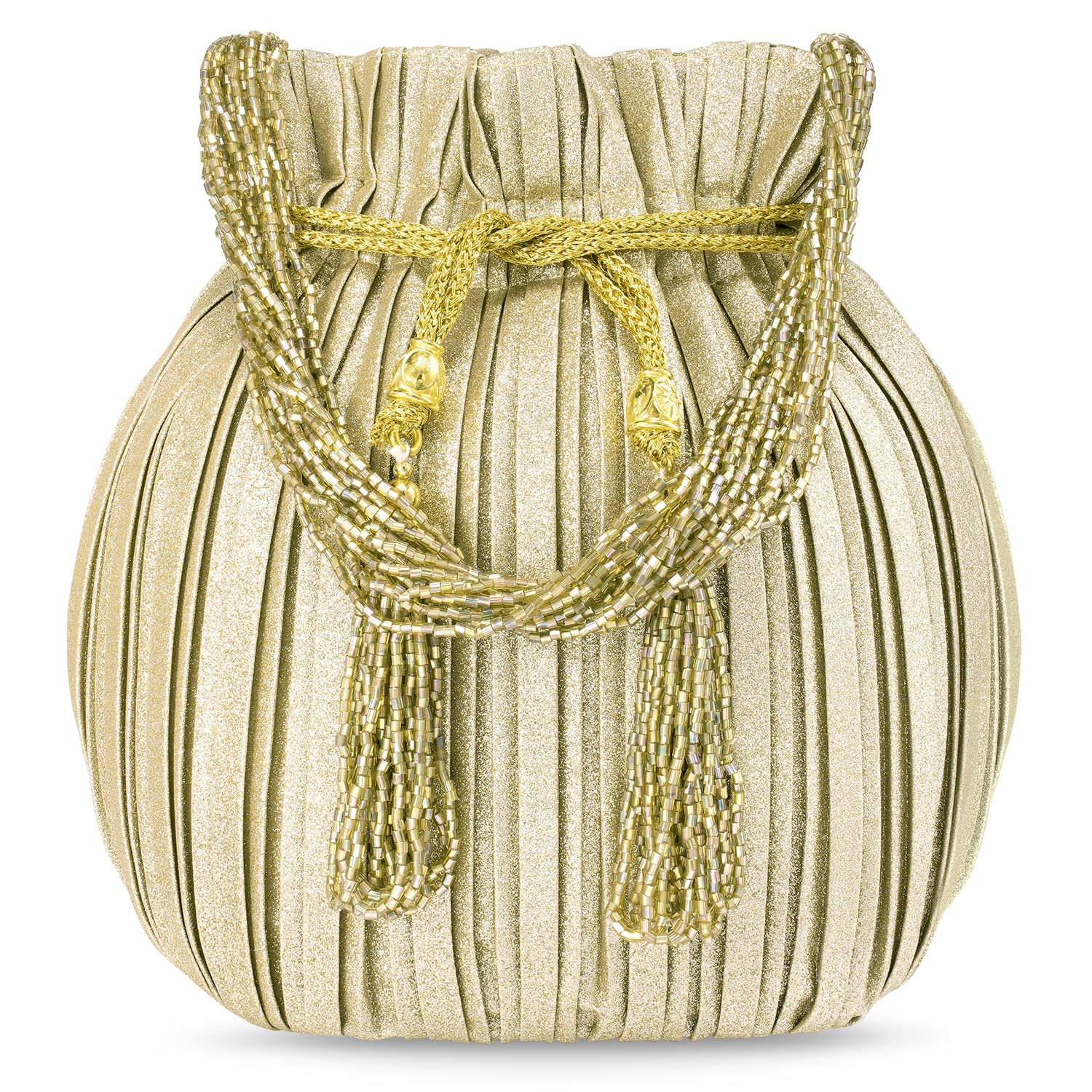 Aheli Indian Potli Bags Gift for Women Evening Bag Clutch Ethnic Bride Purse with Drawstring Copper