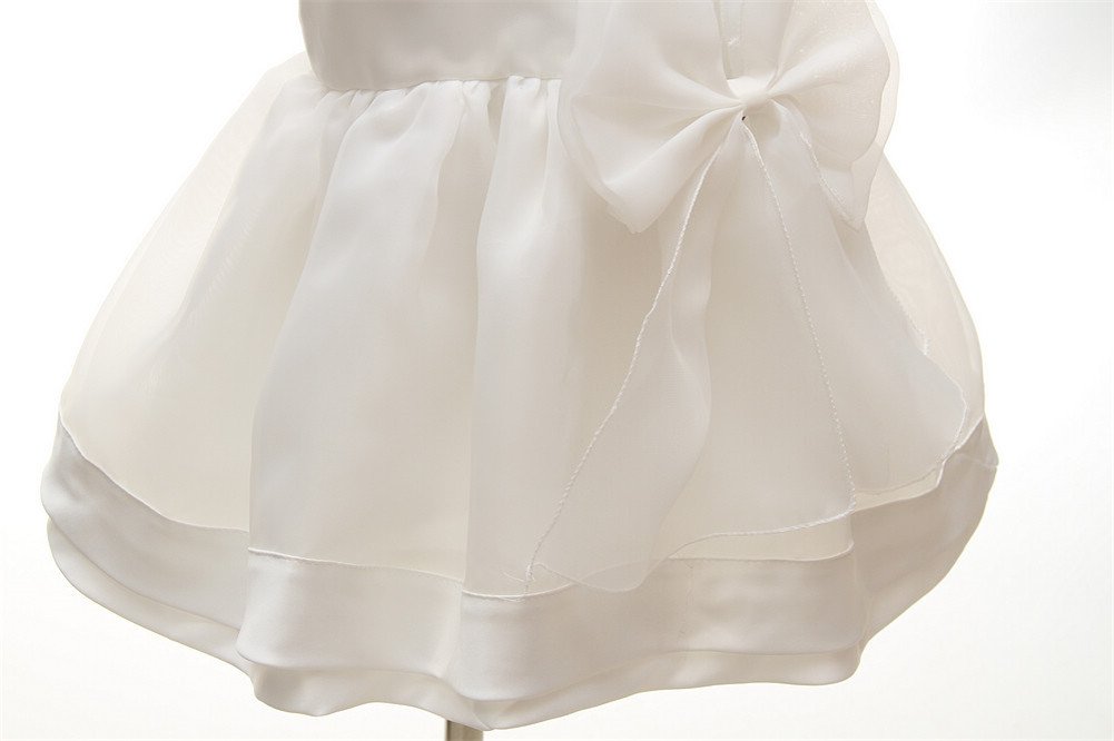 Coozy Baby Girl Dress Christening Baptism Gowns Flower, Ivory, Size 6-12 Months