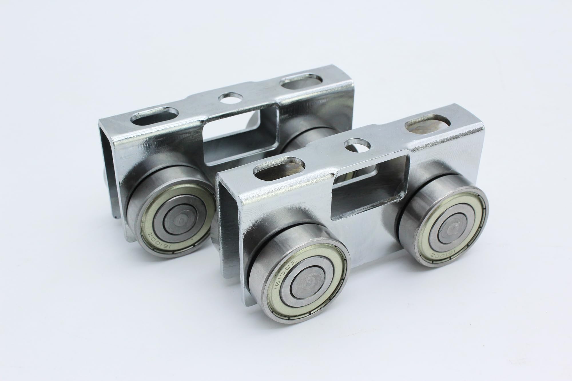Hi Flame 4 Wheel Light Duty Trolley Assembly Roller Trolley Easy Bolt Installation for use with 1-5/8" Wide and All 1-5/8" or Taller Strut Channel (4)