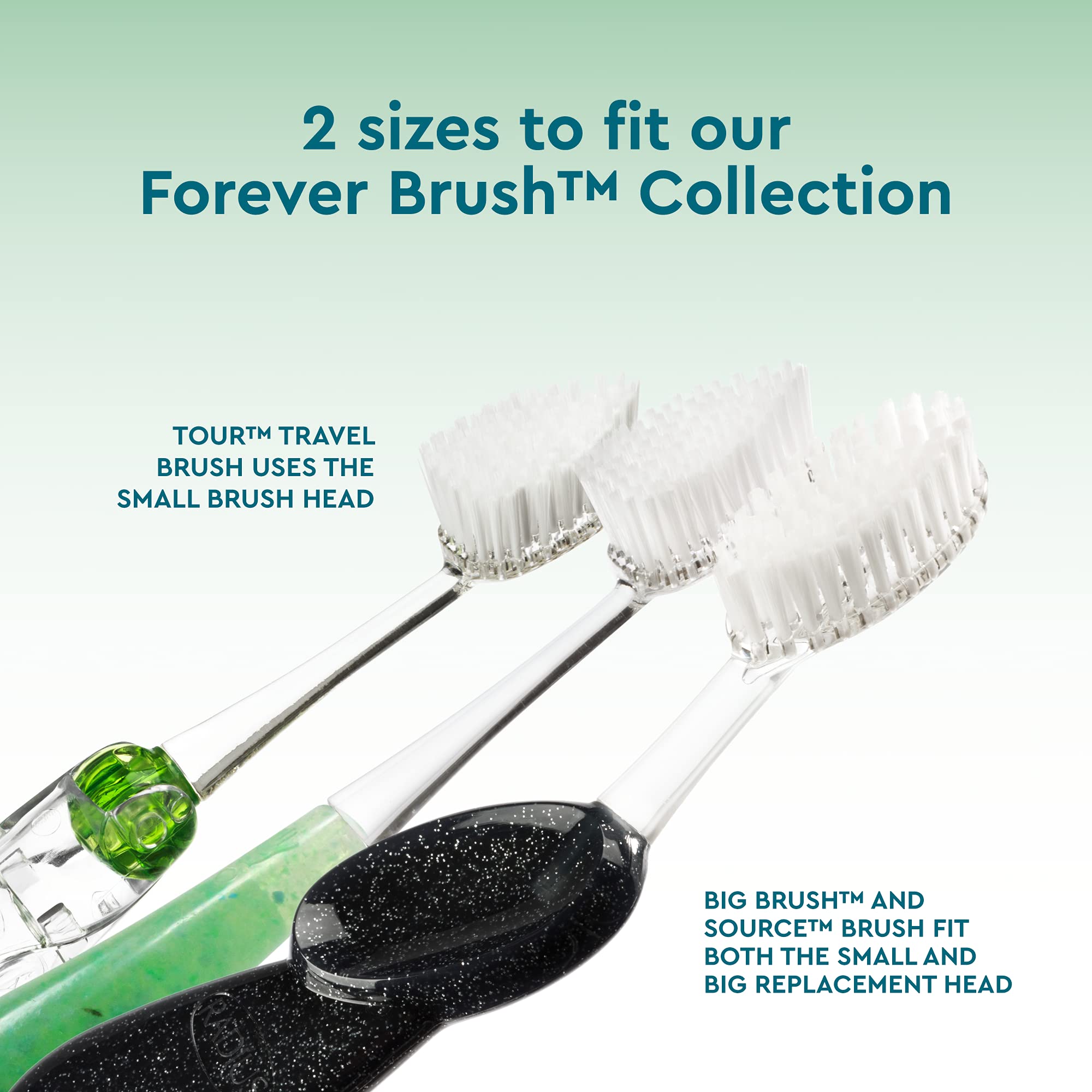 RADIUS Toothbrush Replacement Brush Heads 2-Count Improve Gum Health & Reduce Gum Issues - Soft - Pack of 3