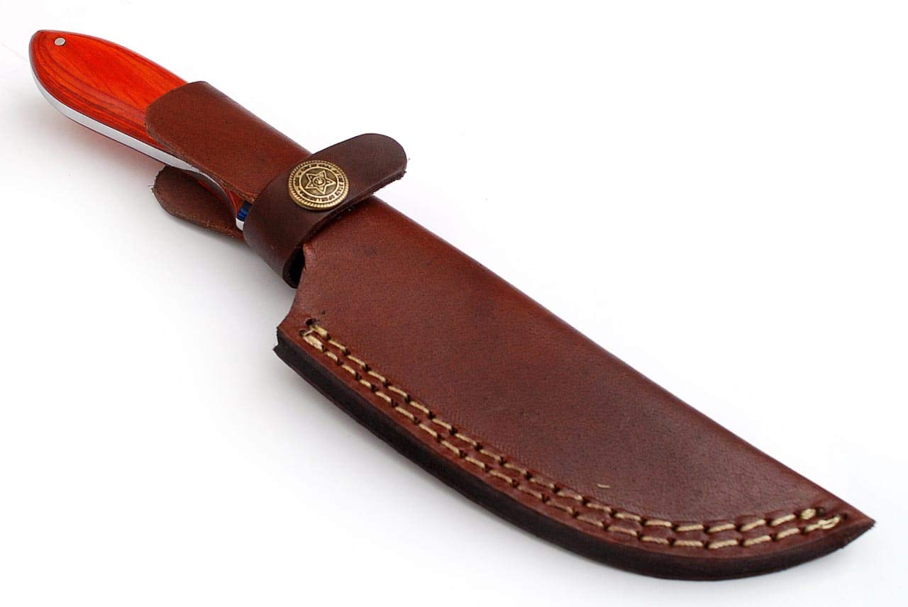 AishaTech Custom Hand Made Hunting Hunting Knife Diamond Wood Handle AT-2742