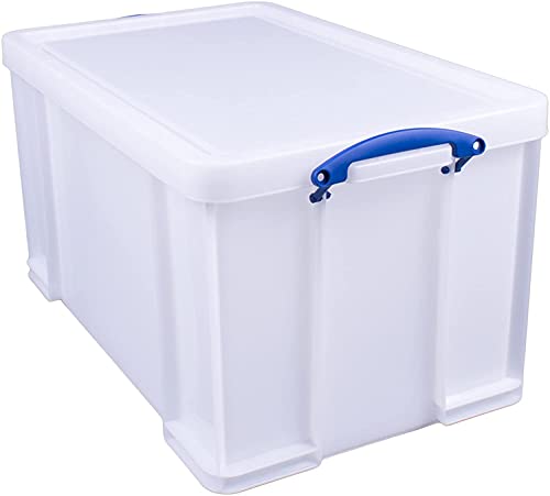Really Useful Plastic Storage Box 84 Litre White Strong