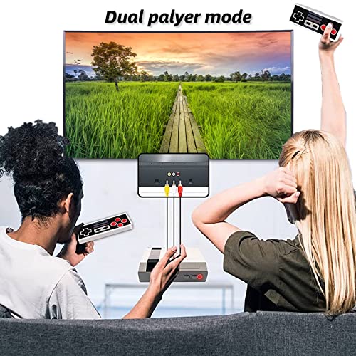Classic Mini Retro Game Console with Built-in 620 Video Games and 2 Classic Wireless Controllers,AV Output Game System for Kids and Adults Ideal Gift.