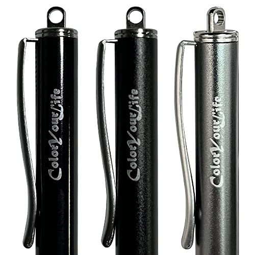 ColorYourLife 3-Pack 5.3'' Micro-Knit Mesh Tip Capacitive Stylus Pens for Touch Screens with Replaceable Fiber Tips, Universal Stylus Pens and Cleaning Cloth (Matt Black, Black, Gun Grey)