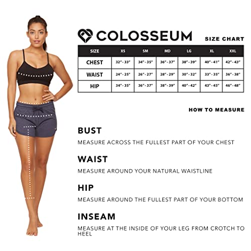 Colosseum Active Women's Simone Cotton Blend Yoga and Running Short (Black, Large)