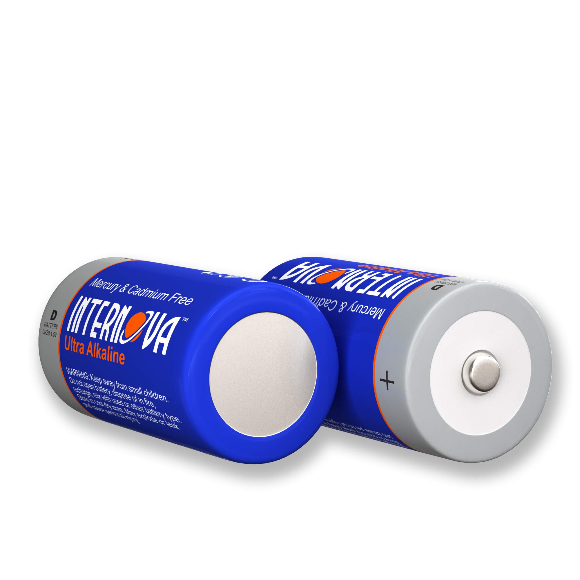 INTERNOVA® Alkaline D Cell Batteries, LR20 1.5V Cell High Performance, Easy to Open 6 Count Pack