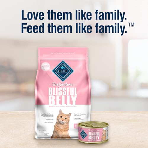 Blue Buffalo True Solutions Blissful Belly Digestive Care Natural Dry Food for Adult Cats, Chicken, 3.5-lb Bag