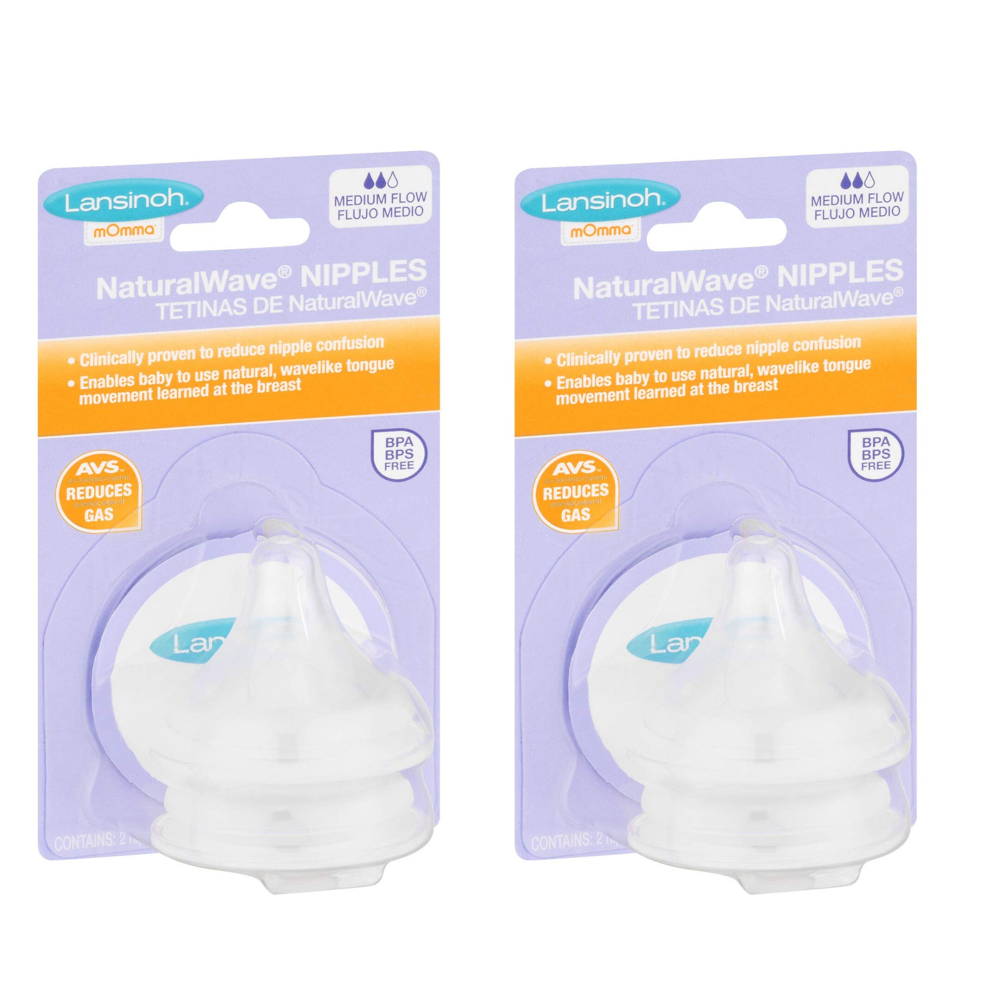 Lansinoh mOmma Medium-Flow Nipple 4-Count