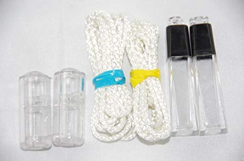 Cord Condenser for Blinds. 2 Sets HomeAmore Condensers, White Cords and Designer Tassels for Window Blinds. Instantly Update Horizontals with Safety Features in Mind. 6 Pieces in Package.