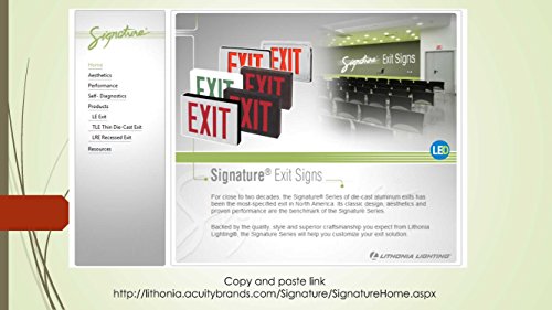 Lithonia Lighting LE S 2 R LED Exit Sign, 2 watts, Silver