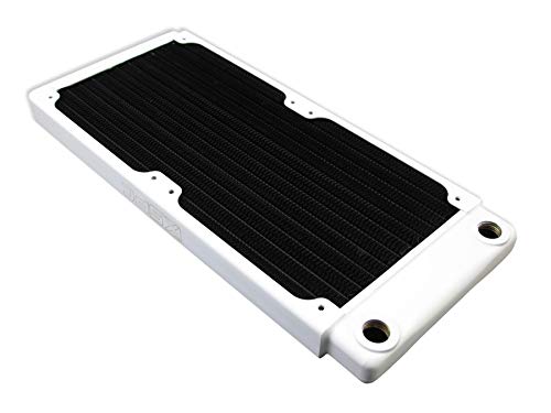 XSPC TX240 Ultra Thin Radiator, 120mm x 2, Dual Fan, White