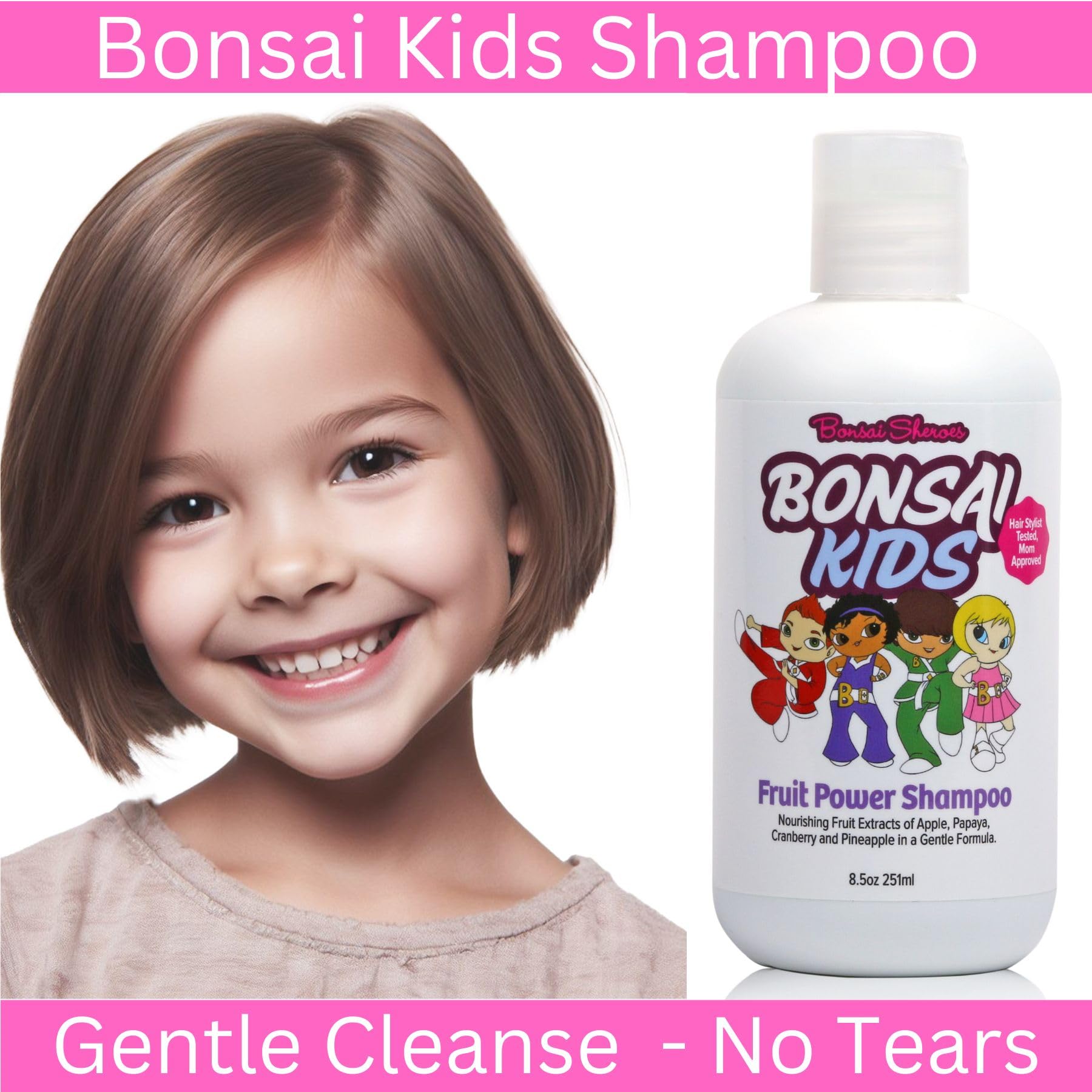 Kids & Toddlers Gentle Daily Shampoo โ 8 oz Tear-Free Cleanser for Sensitive Scalps