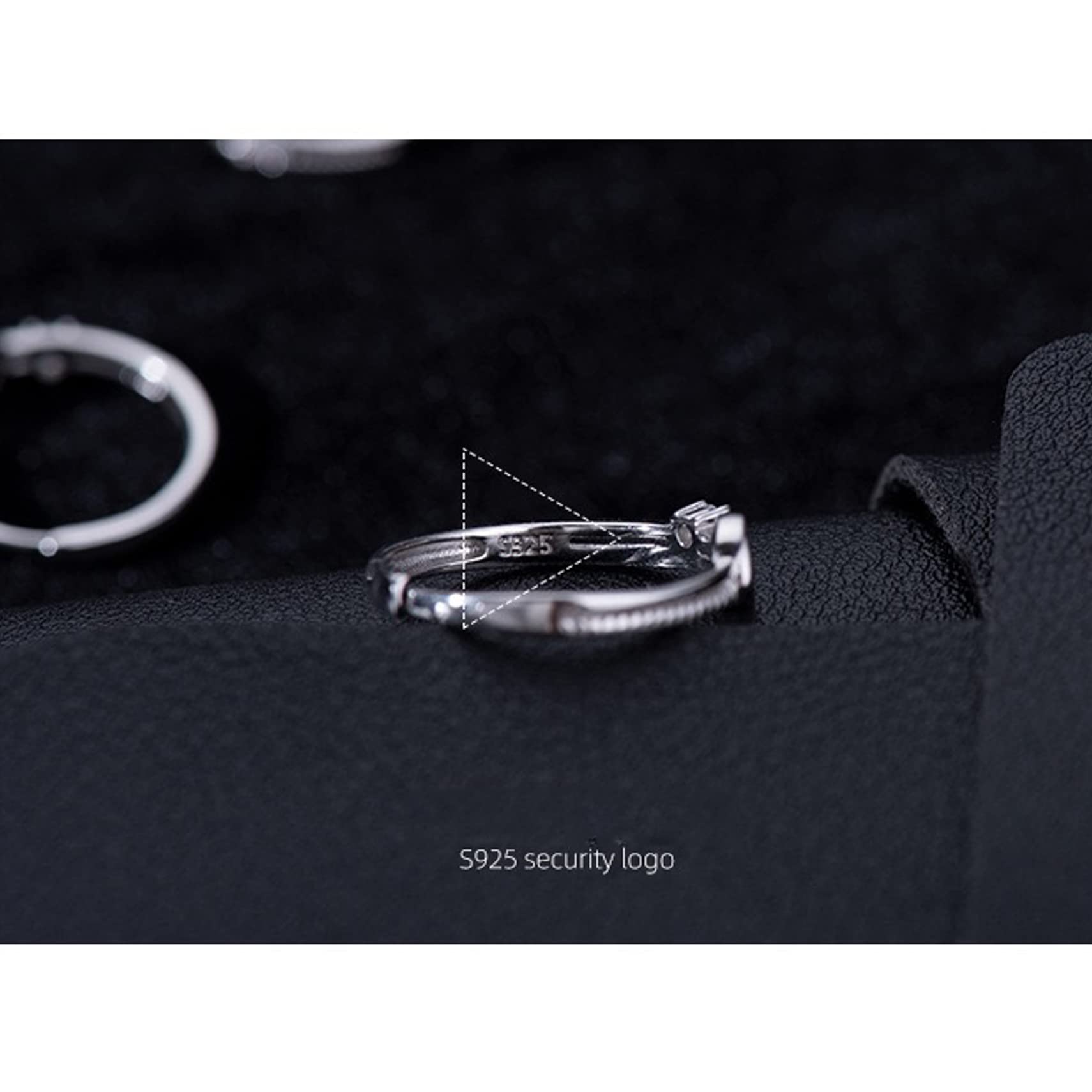 AIFOKIVO Letter G Rings for Grandma, Adjustable Initial A-Z Ring in 925 Sterling Silver, Stackable Open Alphabet Charms Rings Gifts for Grandpa/Granddauther/Godmother