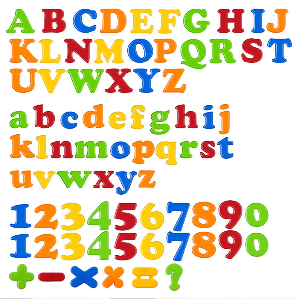Coogam Alphabet Magnetic Letters Numbers Colorful ABC 123 Refrigerator Fridge Magnets Uppercase Lowercase Vocabulary Educational Toy Set for Preschool Learning Spelling Counting
