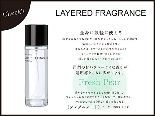 Layered Fragrance Sholayered Perfume for Women & Cologne for Men, Mist Body Spray Fragrance from Japan 3.4Fl Oz/100ml FRESH PEAR
