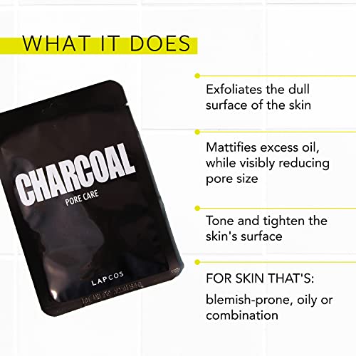 LAPCOS Rejuvenating Sheet Mask Variety Set, Korean Facial Sheet Masks, Moisturizing & Restorative Skincare, 5-Pack