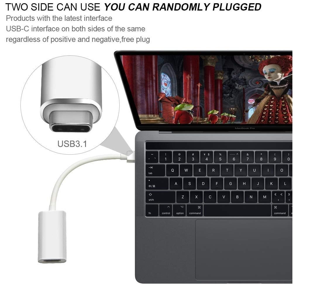 USB C to HDMI Adapter, Type C to HDMI Converter (Thunderbolt 3 Compatible) 4K@30Hz for MacBook Pro, Google Chromebook Pixel,Dell XPS Samsung Galaxy S8/9/10Note 8/9, iMac and More
