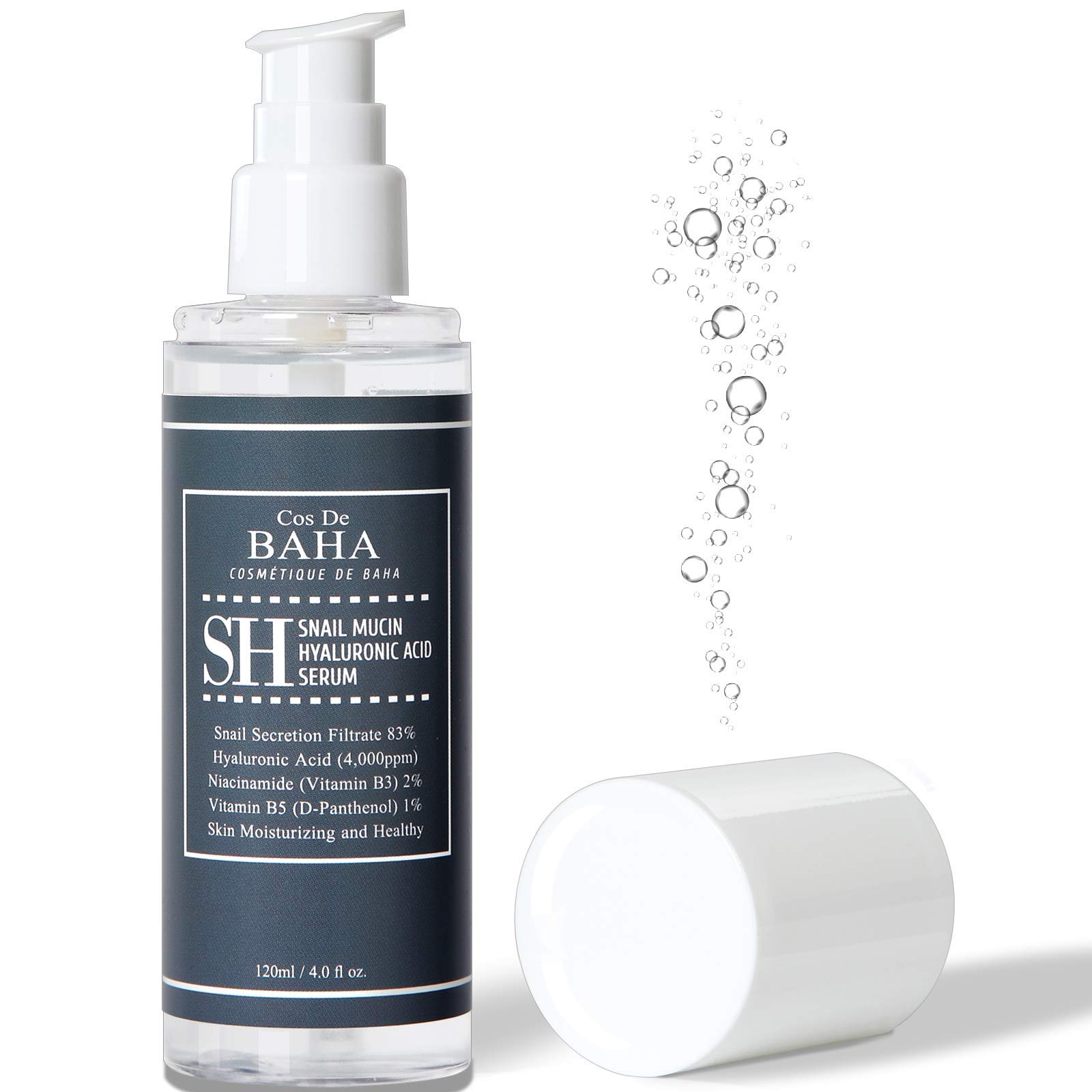 Cos De BAHA Snail Repair Intensive Facial Serum with Vitamin B3, 2% Niacinamide, and 5% Allantoin - 4 Fl Oz (120ml)