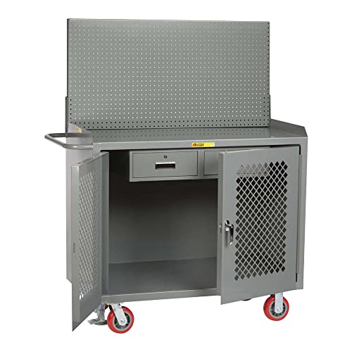 Little Giant MMP2D-2436-FL Mobile Bench Cabinet Without Center Shelf, Non-Slip Vinyl Top Surface, 24" Length, 36" Width