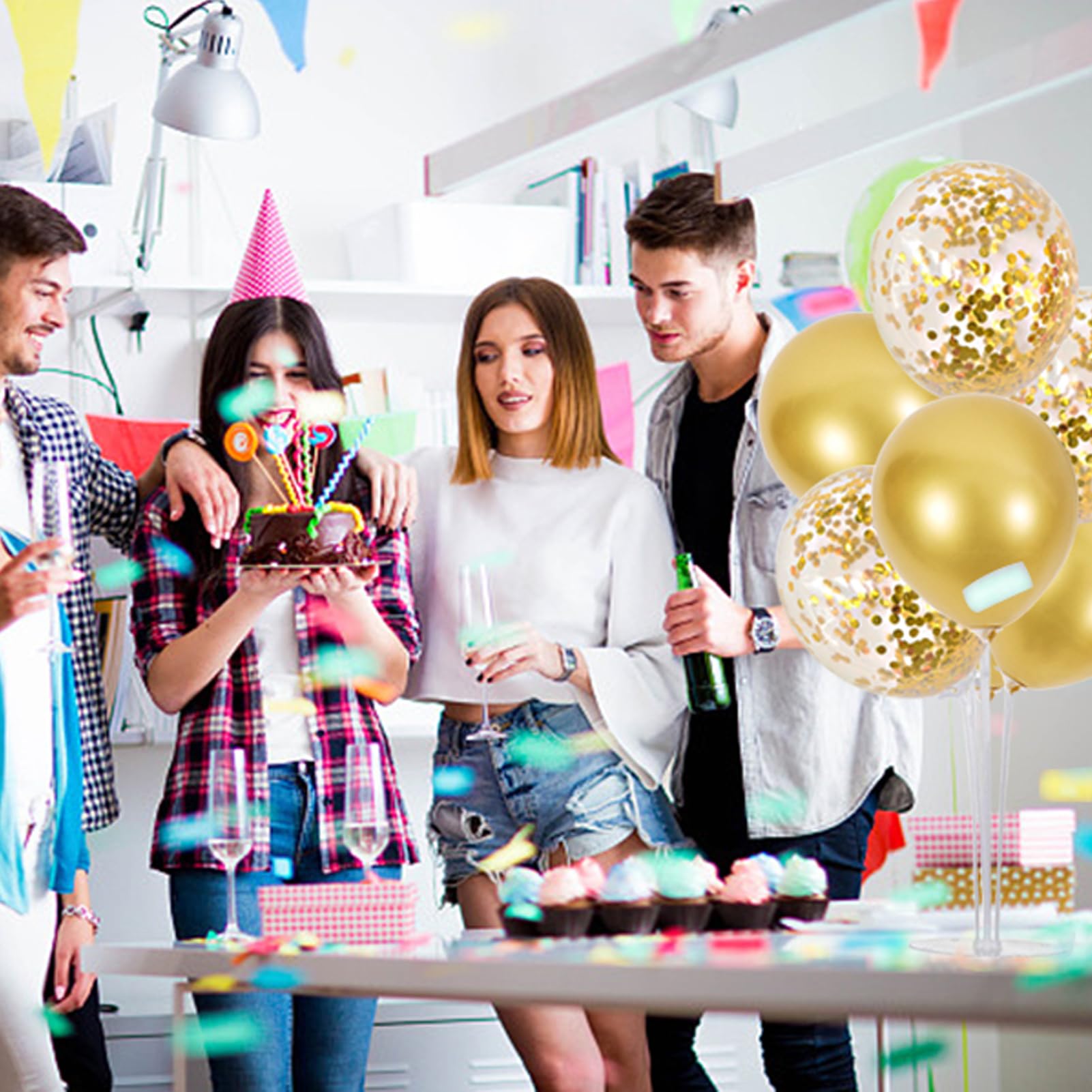 BEISHIDA 8 Sets Balloon Stand Kit 8, Balloon Centerpieces for Tables, Balloon Holder for Wedding Baby Shower Graduation Party Decorations 30th 40th 50th 60th Birthday Decorations (without balloons)