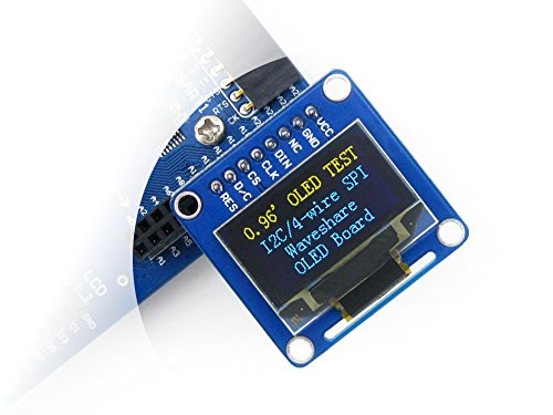 waveshare 0.96inch OLED (B) SPI/I2C Interfaces Straight/Vertical Pinheader for Hardware Platforms Such as Raspberry Pi/Jetson Nano/STM32