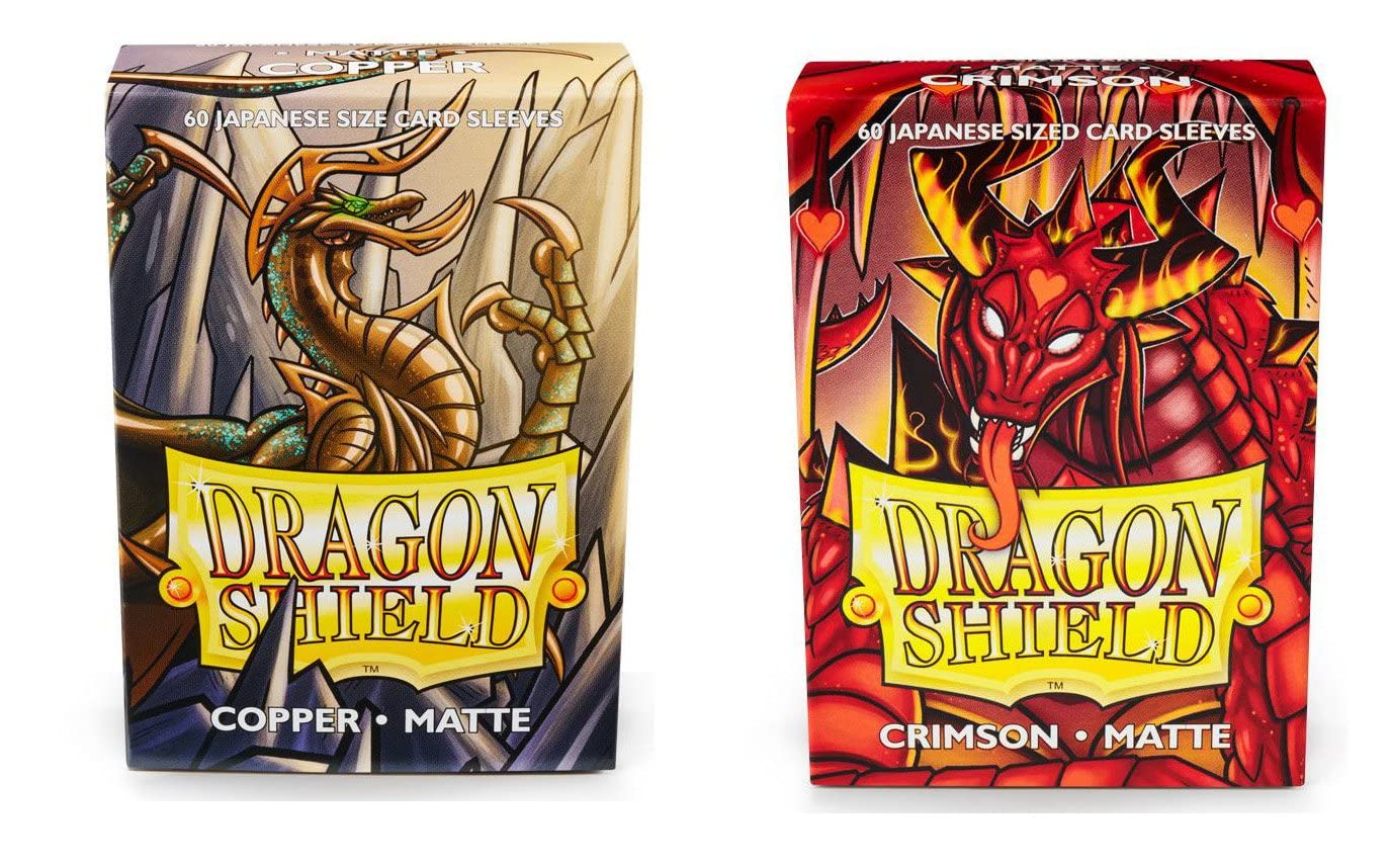 Dragon Shield Bundle: 13 Packs of 60 Count Japanese Size Mini Matte Card Sleeves - All Available Colors - 780 Sleeves