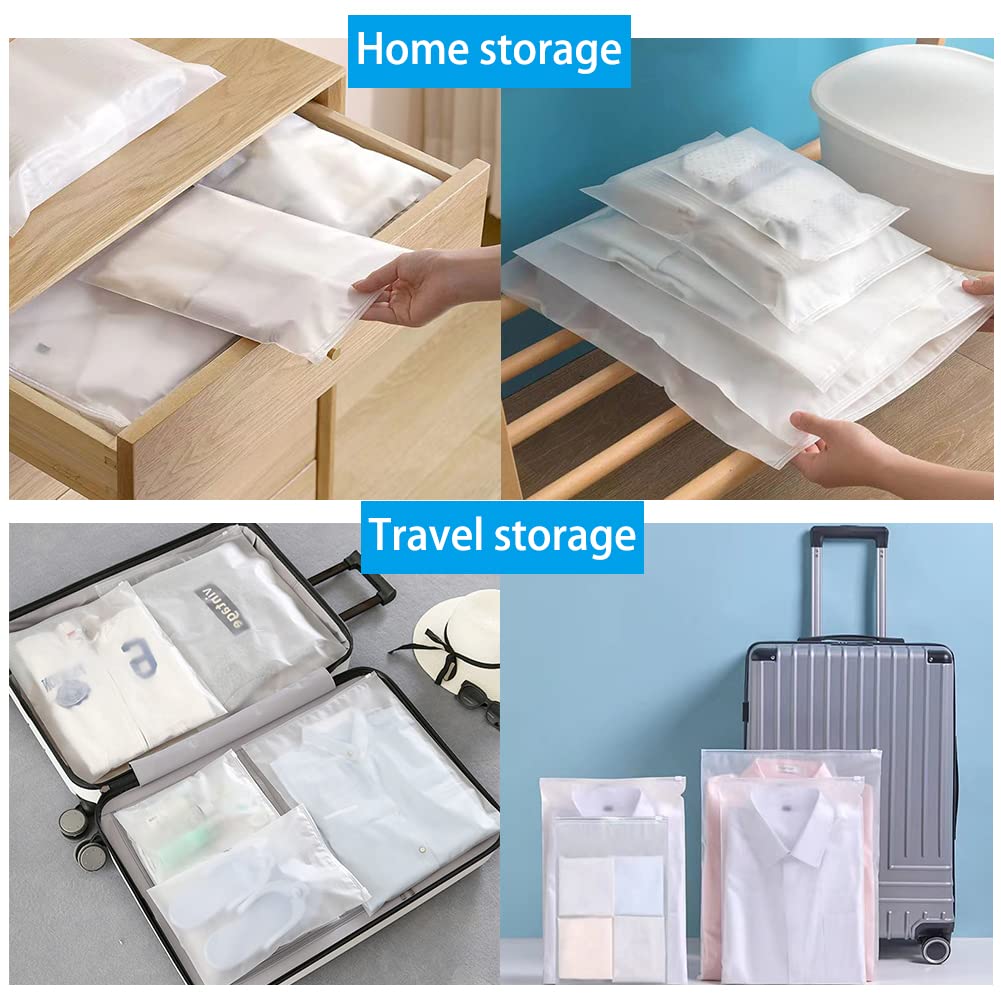 Belit 15 Pcs Clear Ziplock Storage Bags, Large Size Packaging Bags, Plastic Bags for Sweaters, Shirt, Sheet, Blanket, 3 sizes 12x16 inch, 16x20 inch, 20x28 inch