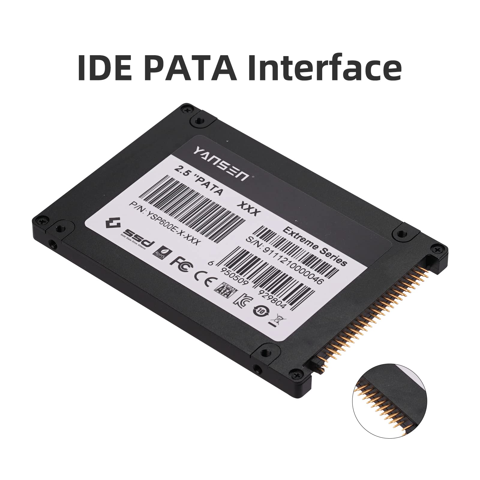 KingSpec 128GB 2.5 inch PATA/IDE SSD, MLC Flash SM2236 Controller Internal Solid State Disk