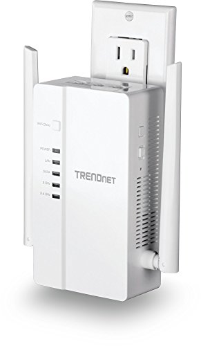 TRENDnet Wi-Fi Everywhere Powerline 1200 AV2 AC1200 Wireless Access Point, Expand Your Wireless Coverage, Built-in Concurrent Dual-Band, 3 x Gigabit Ports, MIMO, Beamforming, White, TPL-430AP