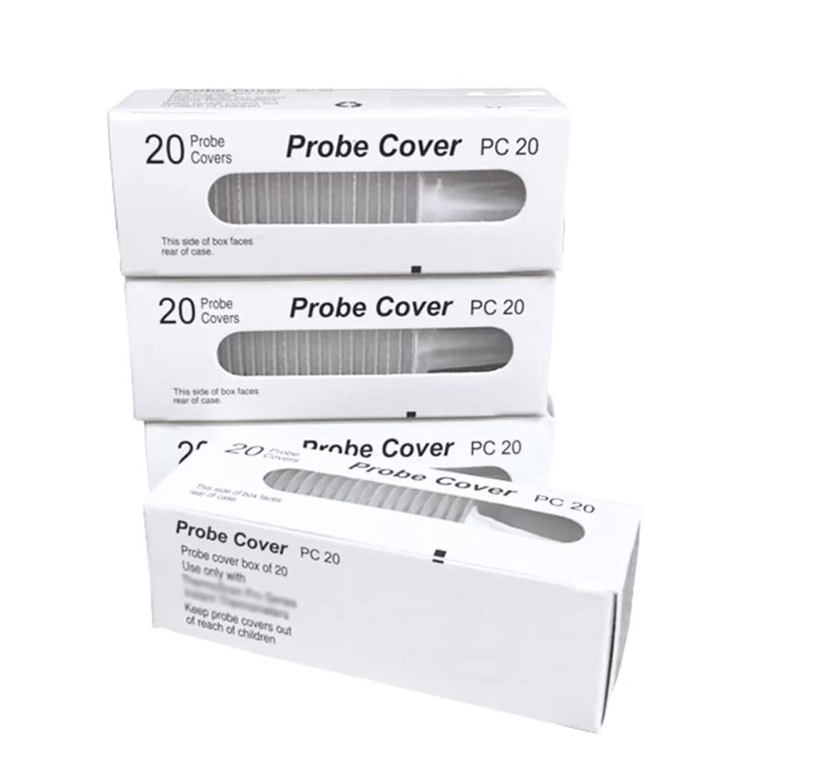 Happy-house 100 Counts Ear Thermometer Probe Covers Refill Caps Lens Filters for All Braun Ear Thermometer Models Thermometers, Disposable Covers for Ear Thermometers